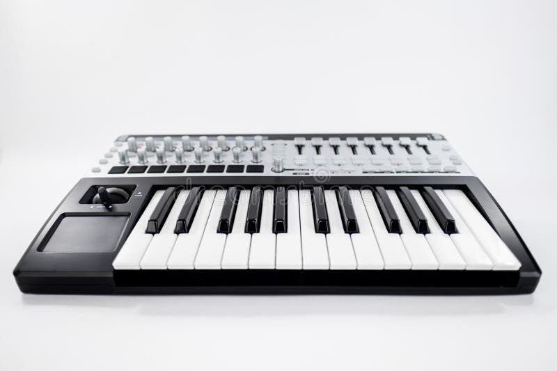 Modern MIDI Keyboard Controller with Slipnet and Adjustment Knobs on ...