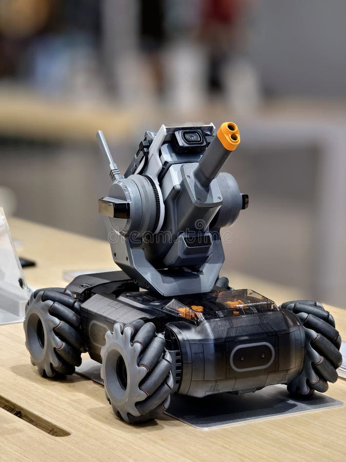 Modern Military Drone on Table in the Light Store Stock Photo - Image ...