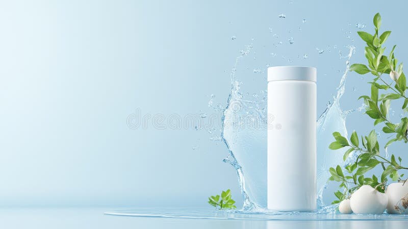 Modern Milk Packaging Mockup with Artistic Water Splash Effect Stock ...