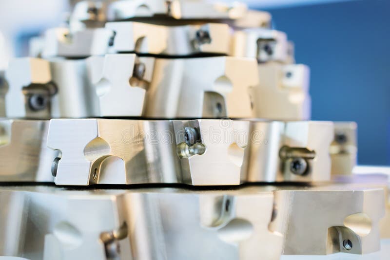 Modern Milling Cutter with Indexable Inserts. Stock Photo - Image of ...