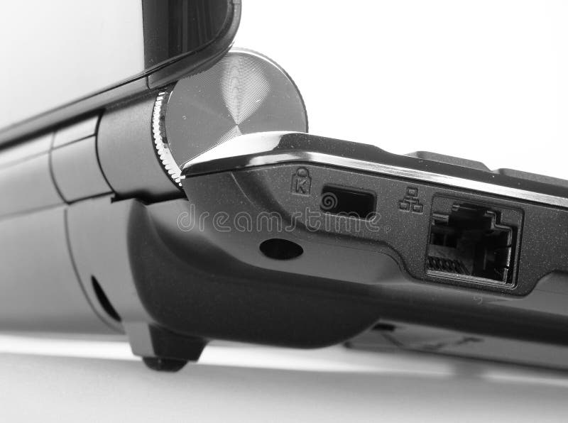 Modern mini laptop stock photo. Image of metallic, help - 9535728