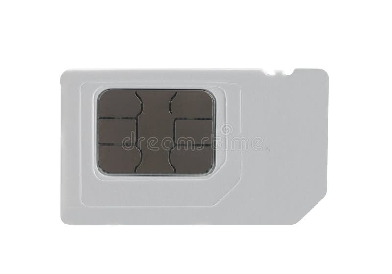 Modern Mini SIM Card Isolated on White Stock Image - Image of ...