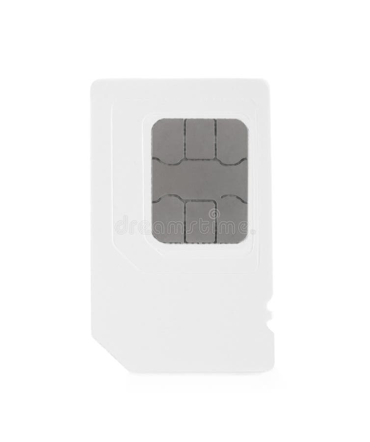 Modern Mini SIM Card Isolated on White Stock Image - Image of ...