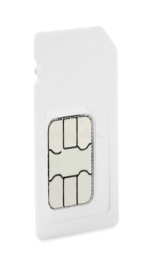 Modern Mini SIM Card Isolated on White Stock Image - Image of ...