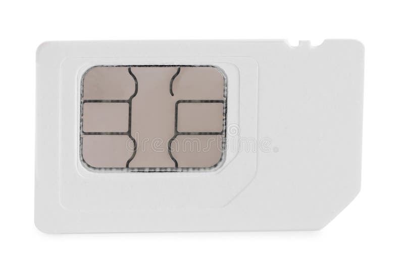 Modern Mini SIM Card Isolated on White Stock Image - Image of ...