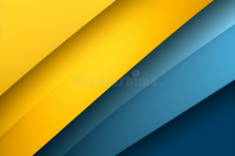 A Modern Minimal Abstract Background with Blue and Yellow Lines Stock ...