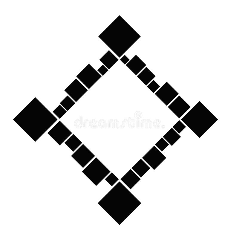 Modern Minimal Black and White Diagonal Square Blank Badge Border Stock ...