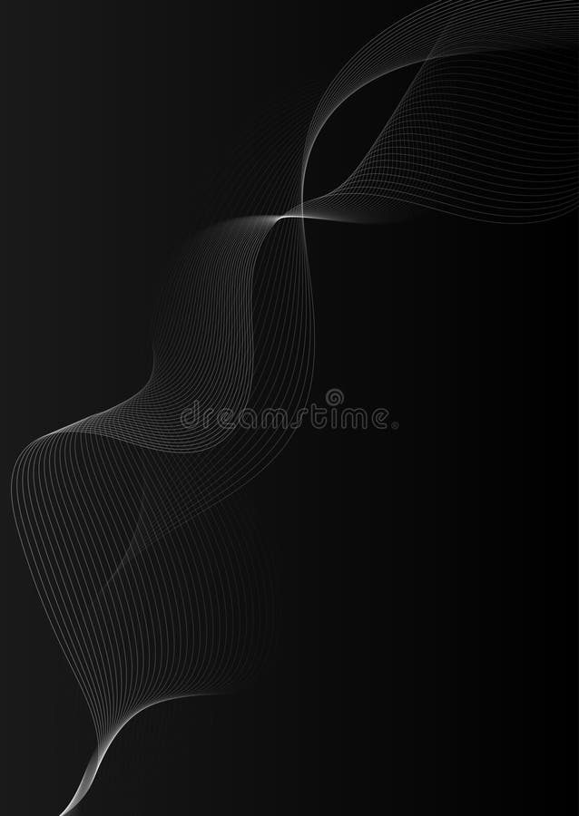 Modern Minimal Cover Design with Flowing Lines Stock Vector ...