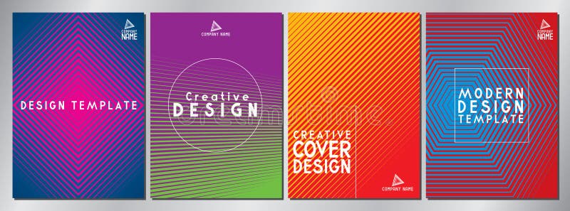 Modern, Minimal Cover Design with Stripes Stock Vector - Illustration ...