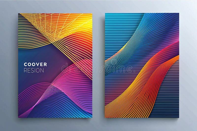 Modern Minimal Cover with Dynamic Overlay Lines Stock Illustration ...