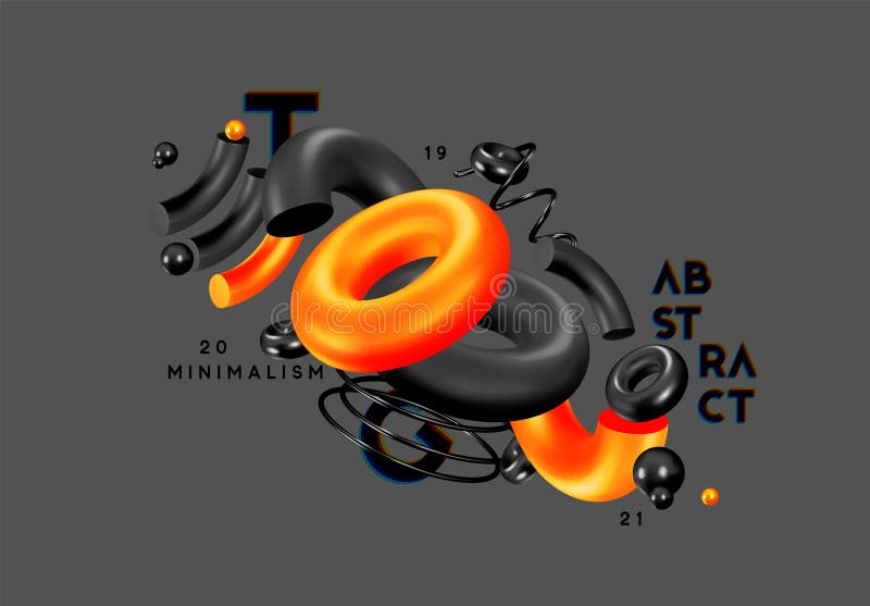 Modern Minimal Design with Realistic 3d Render Objects. Abstract ...