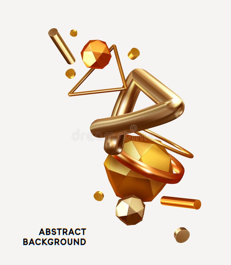 Modern Minimal Design with Realistic 3d Render Objects. Abstract ...