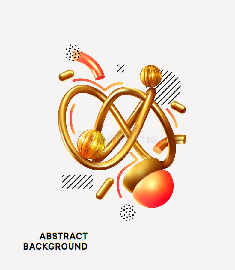 Modern Minimal Design with Realistic 3d Render Objects. Abstract ...