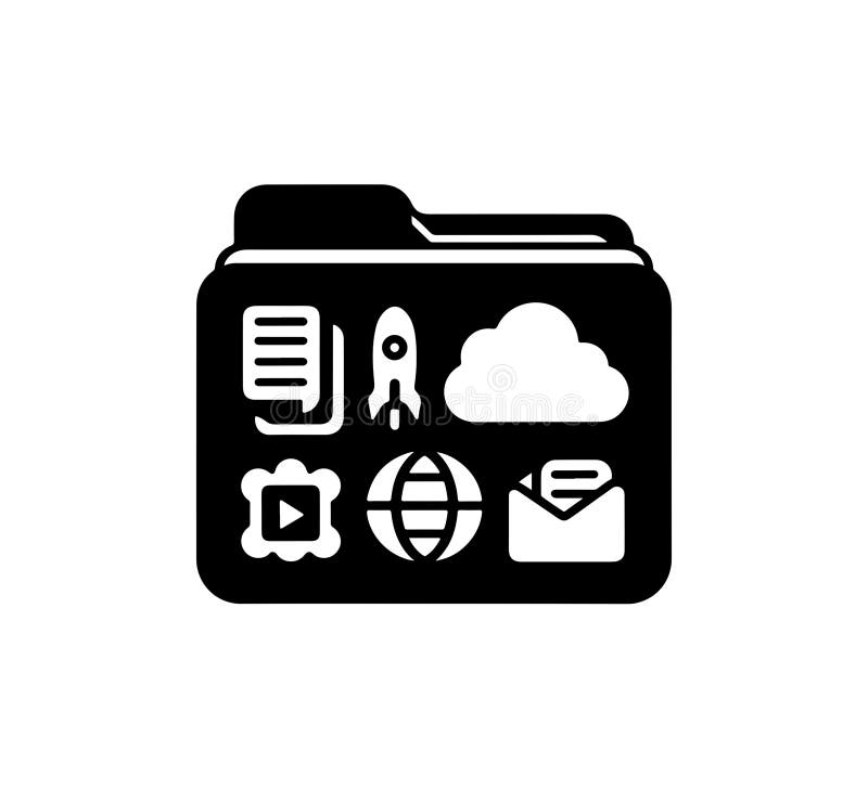 Folder Icon Modern Simple Vector Minimal Stock Illustration ...