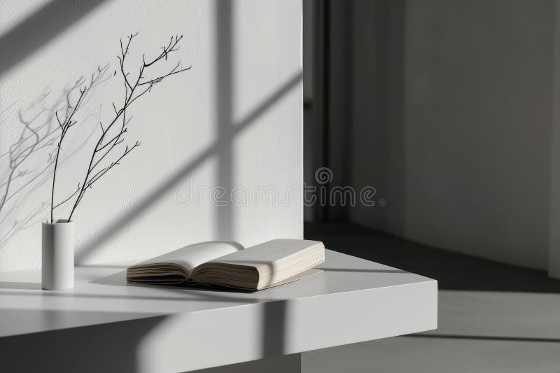 Modern and Minimal Interior Design. Living Room, Book Cover Stock ...
