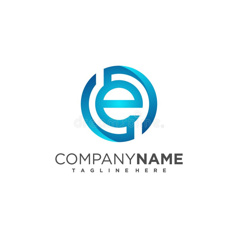 Modern and Minimal Layered Letter E Logo Stock Vector - Illustration of ...