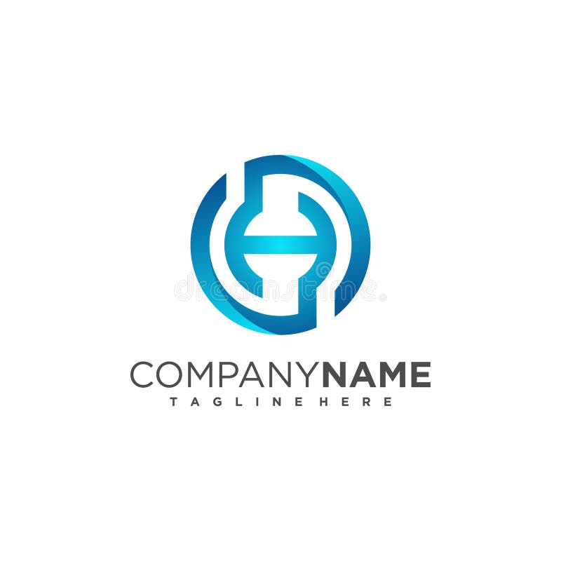 Modern and Minimal Layered Letter H Logo Stock Vector - Illustration of ...