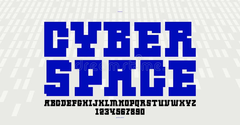 Modern Minimal Tech Font for Logos and Posters, Vector Alphabet Letters ...