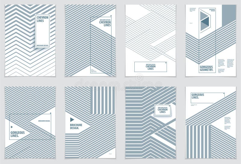 Modern Minimal Template Brochures, Leaflets, Posters. Vector Geometric ...