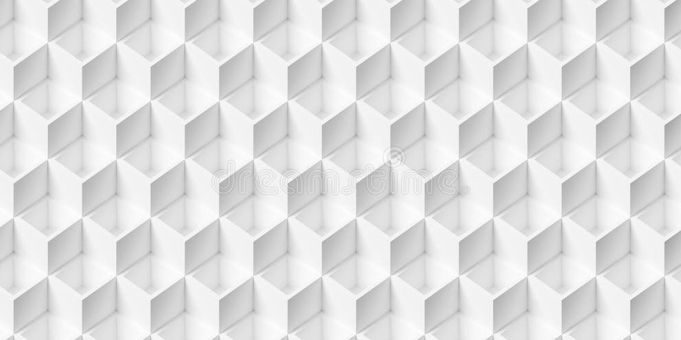 Modern Minimal White Hollow Cubes or Blocks Steps Geometry Pattern ...