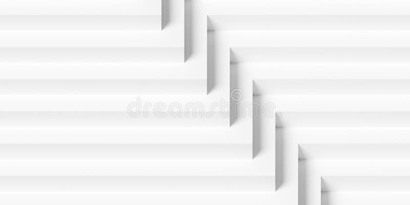 Modern Minimal White Orthographic Stairs with Corner, Geometry Pattern ...