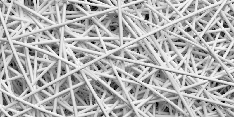 Modern Minimal White Randomly Scattered Geometrical Tubes or Lines ...