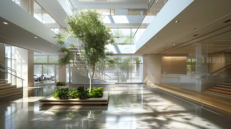 Modern Minimalism. Interior Design and Architecture Office Building ...