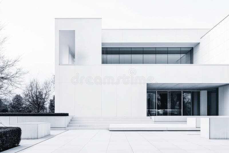 Modern Minimalist Architecture Featuring Clean Lines and a Serene ...