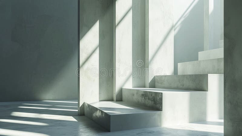 Modern Minimalist Architecture with Light and Shadow. Stock ...