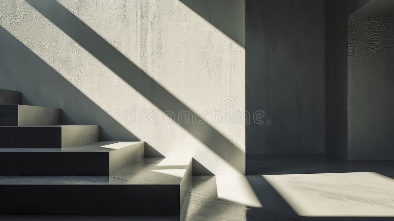 Modern Minimalist Architecture with Light and Shadow. Stock Image ...
