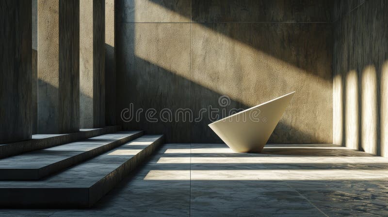 Modern Minimalist Architecture with Light and Shadow. Stock Photo ...