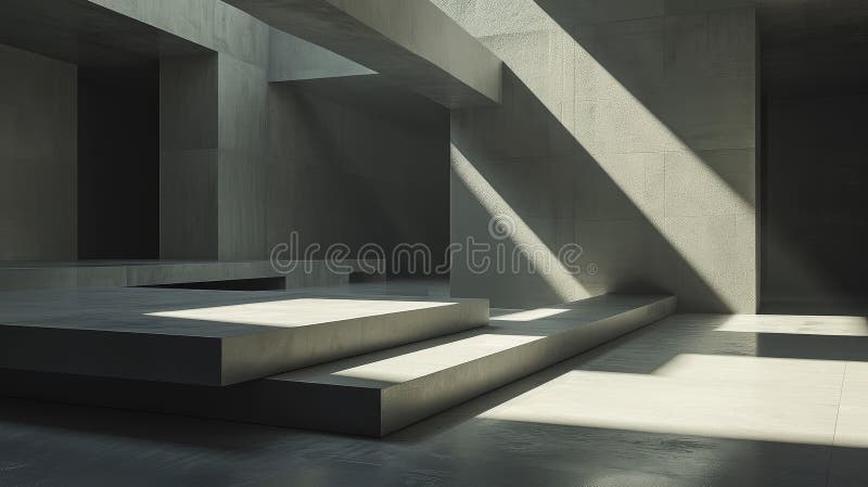Modern Minimalist Architecture with Light and Shadow. Stock ...