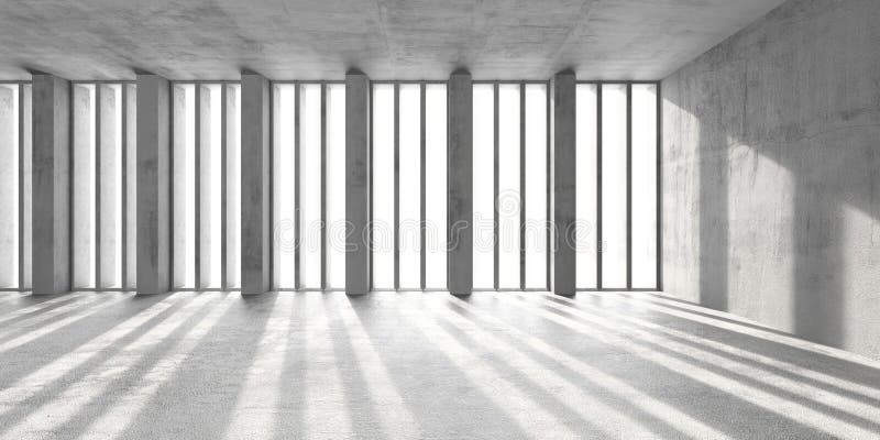 Modern Minimalist Architecture with Sunlight Streaming through Vertical ...