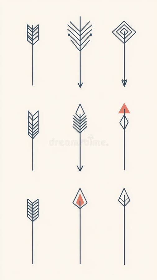Modern Minimalist Arrow Designs with Geometric Precision Stock ...