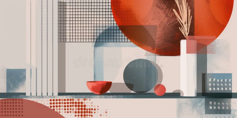 Modern Minimalist Backdrop with Geometric Layout Designs. Stock ...