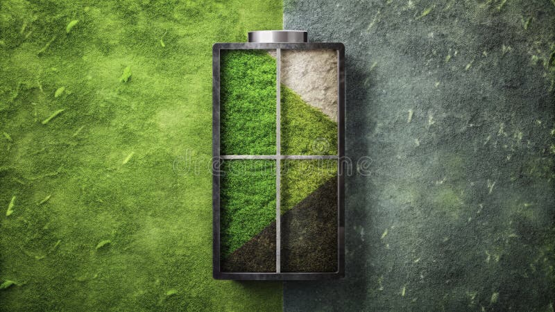 Modern Minimalist Battery Icon Visualizing Sustainable Energy and ...