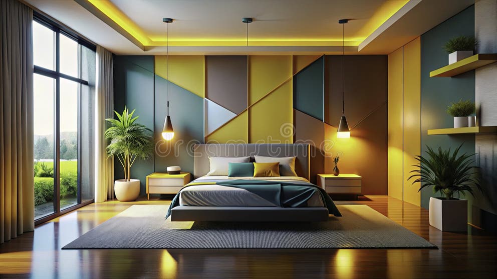 Modern Minimalist Bedroom Rendering a Stunning 3D Visualization of ...