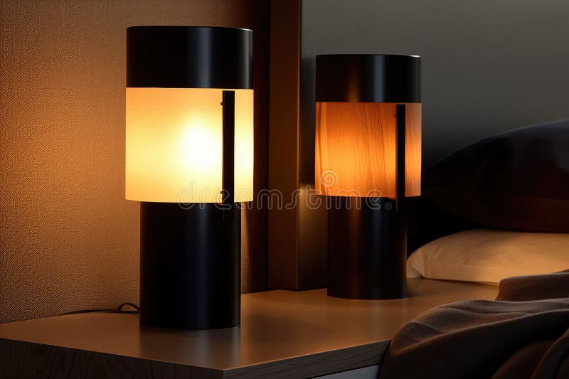 Modern Minimalist Bedside Lamp Design Stock Illustration - Illustration ...