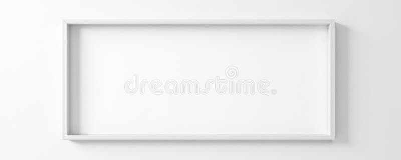 Modern Minimalist Black Frame Isolated on Pure White Backdrop, Elegant ...