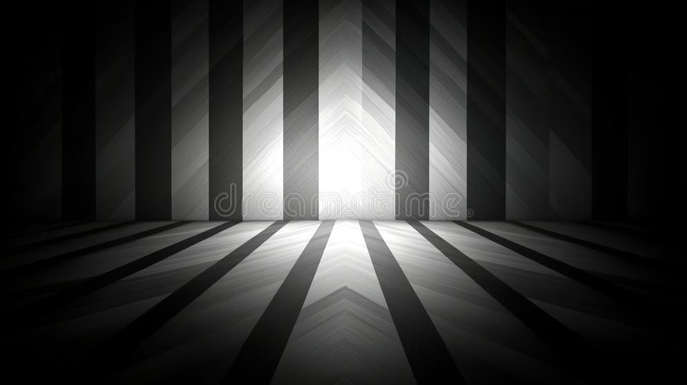 Modern, Minimalist Black and White Abstract Stage Design Stock ...