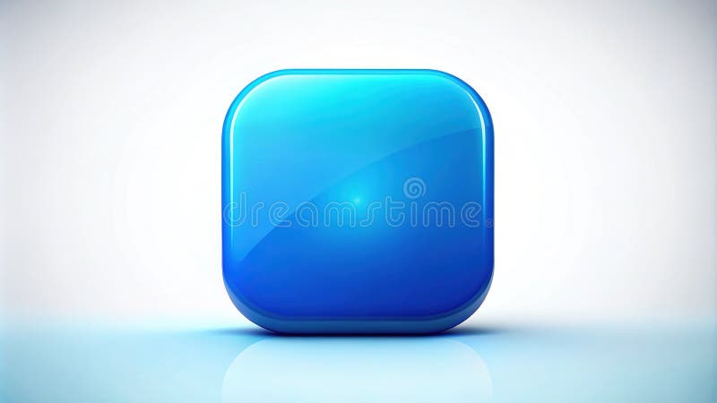 Modern Minimalist Blue Abstract App Icon Template a Clean Versatile ...