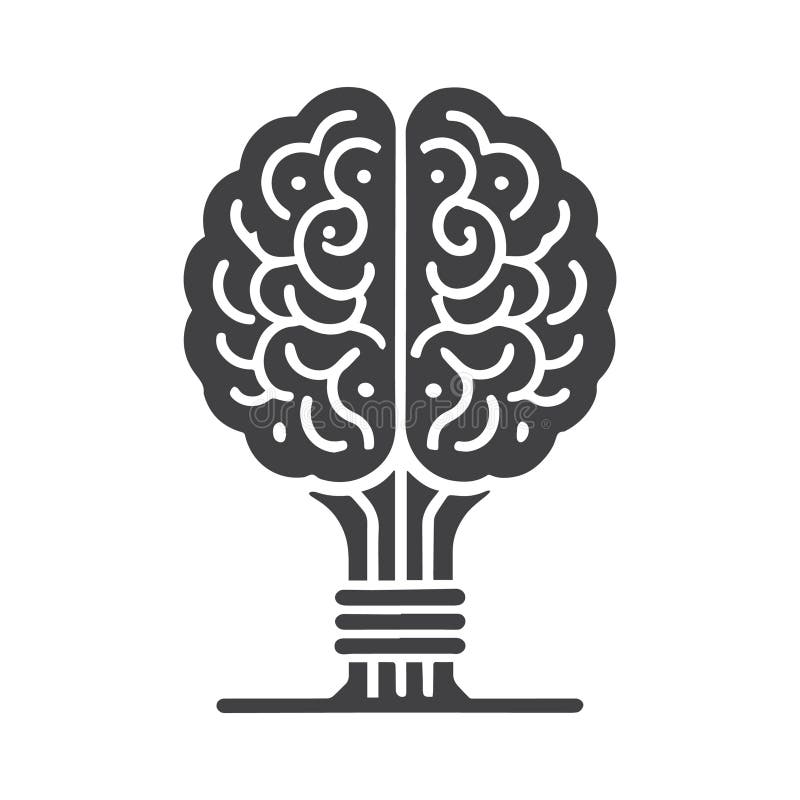 Modern Minimalist Brain Icon for Intelligence and Mind Themes. Stock Vector - Illustration of ...