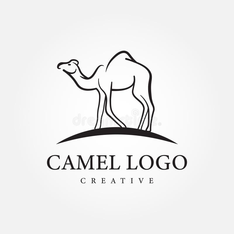 Modern Minimalist Camel Logo Design Flat Vector Stock Vector ...