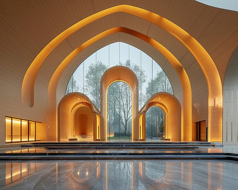 Modern Minimalist Chapel with Simple Architectural Lines and Natural ...