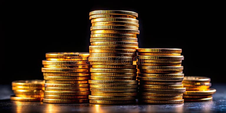 A Modern Minimalist Circular Stack of Coins Design a Rule of Thirds ...