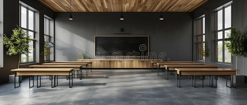 Concept Minimalist Decor, Natural Modern Minimalist Classroom with ...