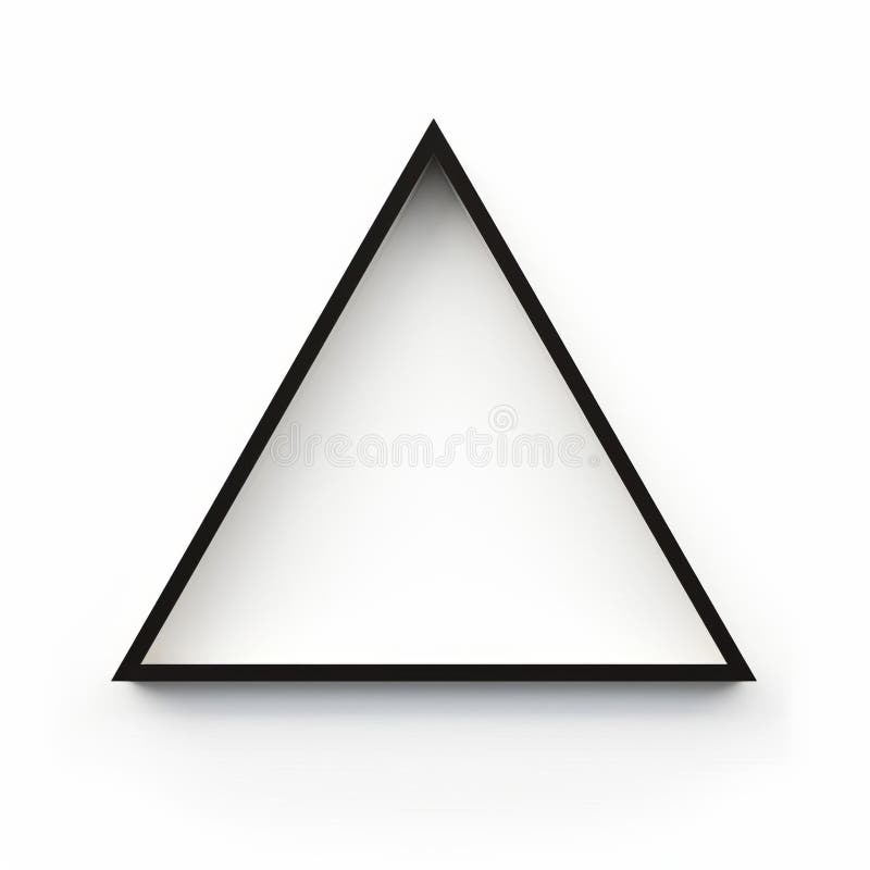 Modern Minimalist Composition Featuring Black Triangle on White Stock ...