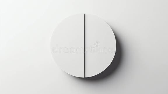 Minimalist 3D Pie Chart in Symmetrical Split Design Stock Illustration ...