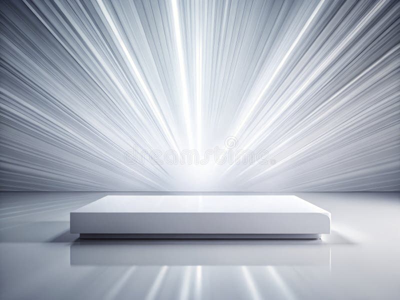 Modern Minimalist 3D White Rectangular Podium a Realistic Product ...