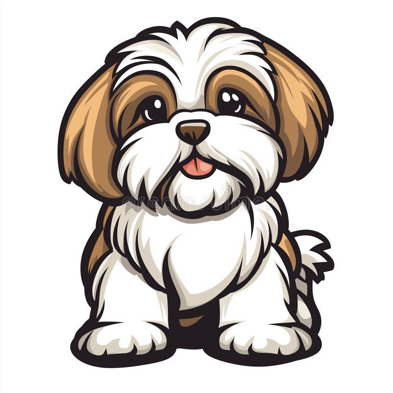 Shih Tzu Dog Logo Vector Design Graphic for Digital and Print Media ...